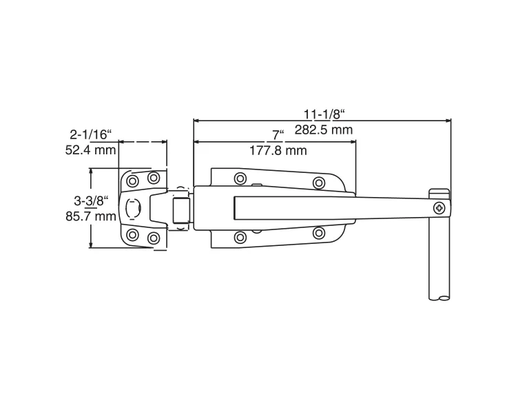KASON® 5656 TWO-POINT LOCKING LATCH (Cylinder Locking-1/8" to 1/4 ...